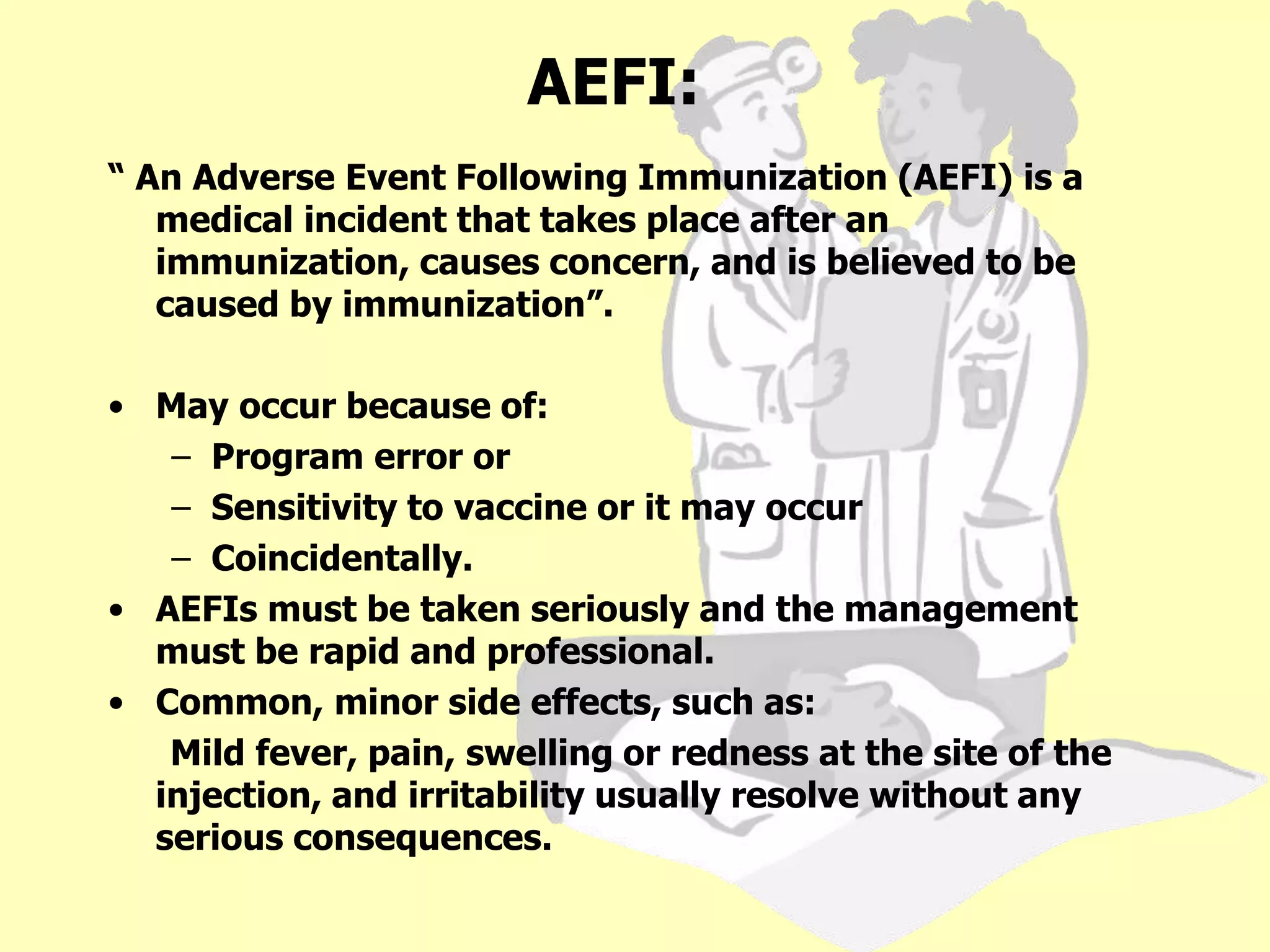 Adverse Event Following Immunization: introduction - Vikash keshri | PPTX