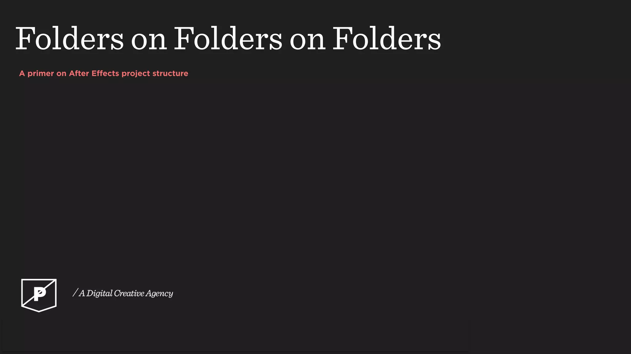 Folder Structures in After Effects | PDF