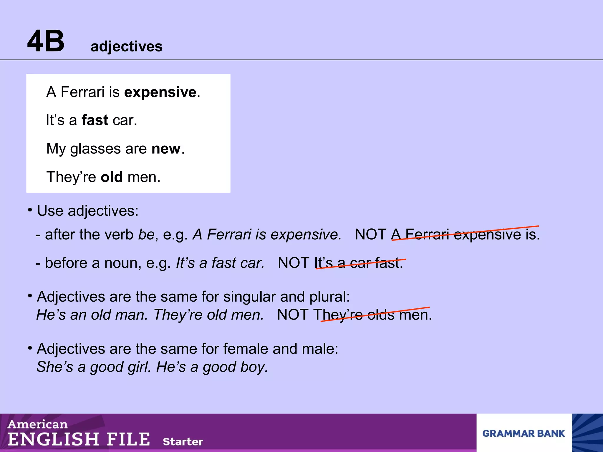 4B - Adjectives | PPT