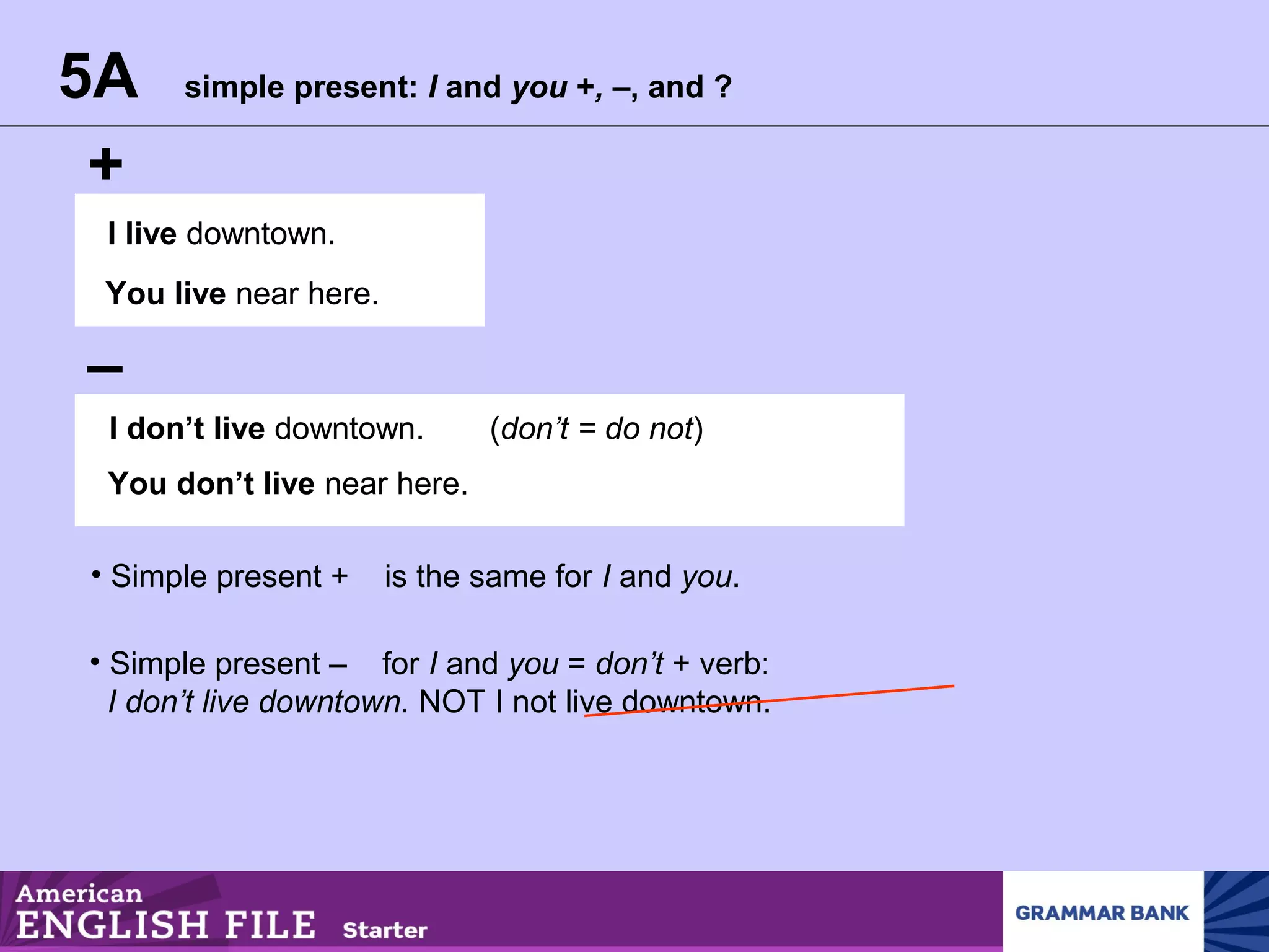 5A - Simple Present: I and You | PPT