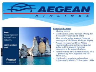 Aegean Airlines Buisness Class (Case Study-Presentation) | PPTX
