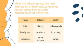 The use of inversion, Advanced English Grammar | PPTX