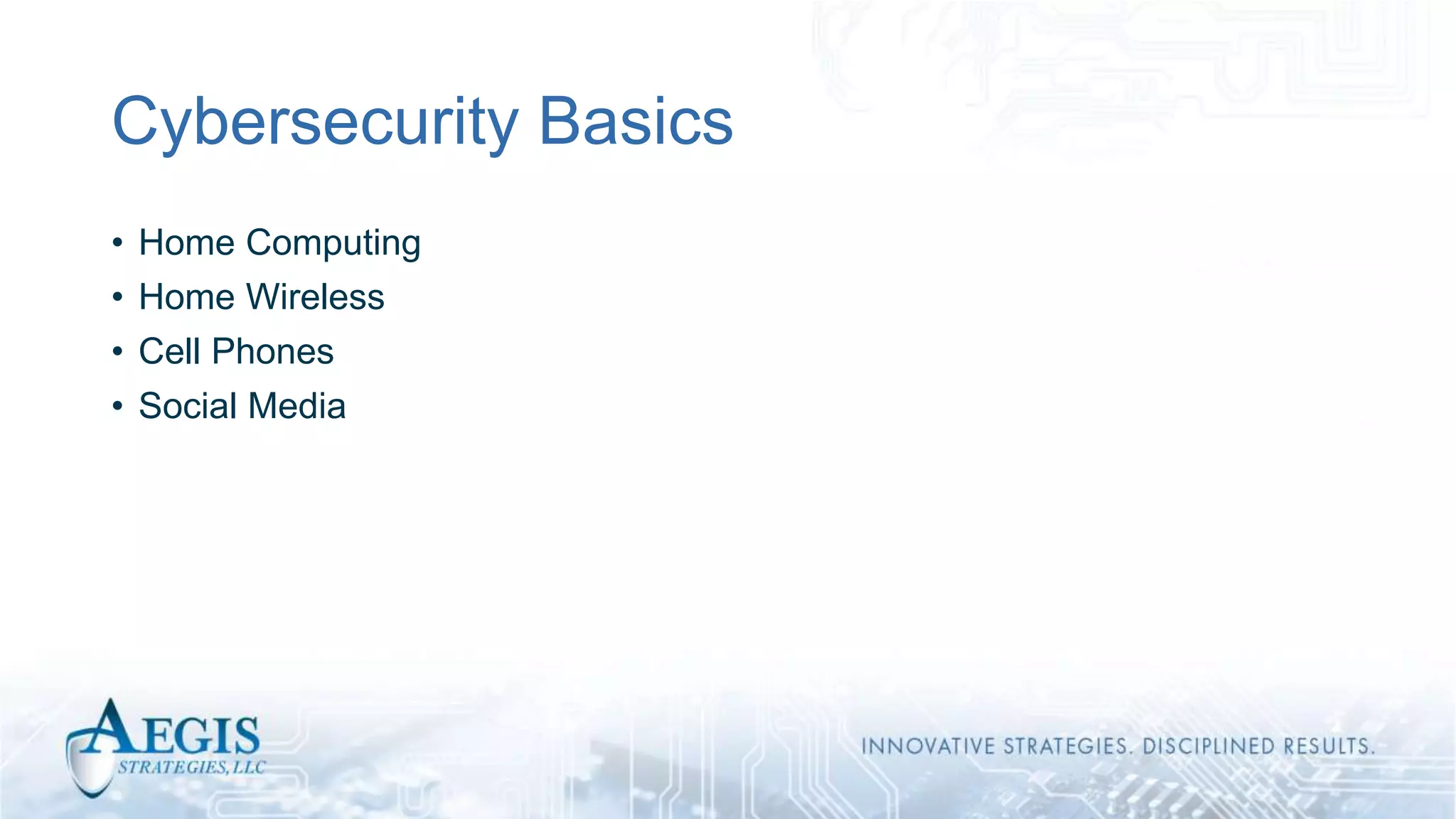 Aegis Personal Cybersecurity 101 | PPT