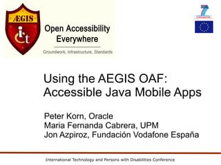 AEGIS SP4 story - building an accessible mobile application | ODP