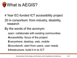 AEGIS SP4 story - building an accessible mobile application | ODP