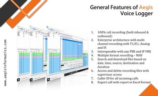 Voice Logger - Phone Recording Call Management System | PPTX