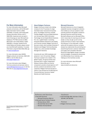 Microsoft India – AEGON Religare Case Study | PDF