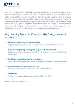 Aegon Life iGuarantee Max Savings Brochure.pdf