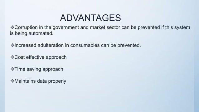 AUTOMATION OF RATION DISTRIBUTION SYSTEM | PPTX