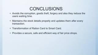 AUTOMATION OF RATION DISTRIBUTION SYSTEM | PPTX