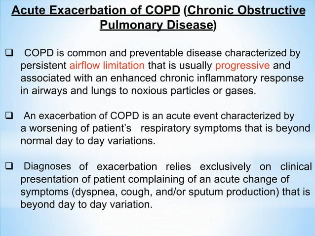 Ae in copd | PPTX | Lung and Respiratory Health | Diseases and Conditions