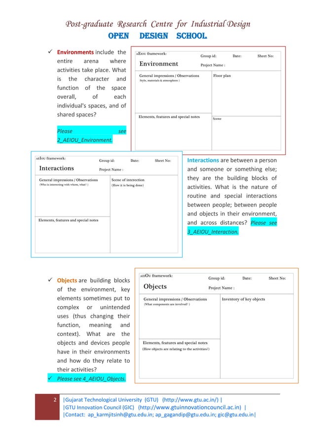Aeiou de ib sheets for gtu | PDF