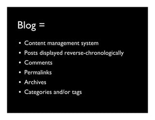 Blogs & Wikis (and what you can do with them) | PDF