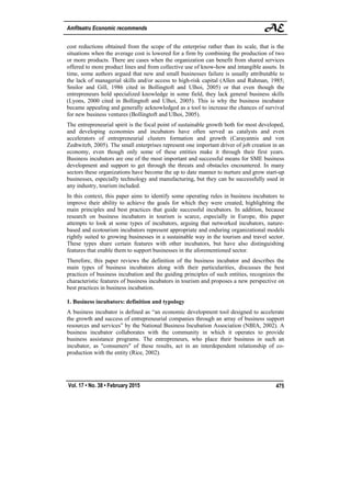 Principles and Best Practices in Successful Tourism Business Incubators ...