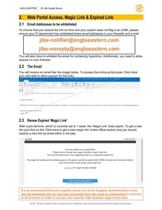 AE JiBe - Supplier Manual - How to use the magic link V2 | PDF