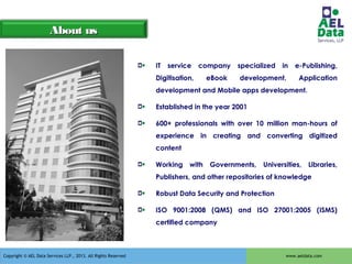 AEL Data - Corporate Presentation | PPT