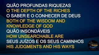 A ele a glória/ To Him Be The Glory | PPT