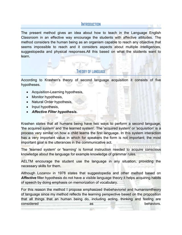 Affective effective language english language teaching method | DOC ...