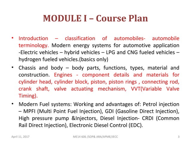 INTRODUCTION AUTOMOBILE ENGINEERING | PPT | Auto Parts | Automotive