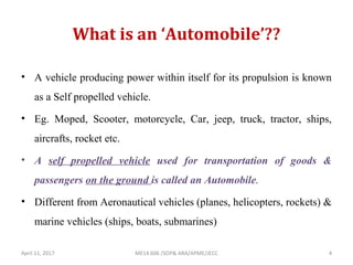 INTRODUCTION AUTOMOBILE ENGINEERING PPT