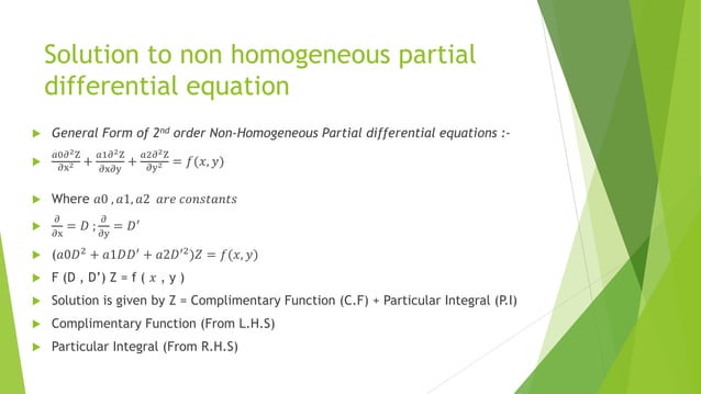 Higherorder non homogeneous partial differrential equations (Maths 3 ...