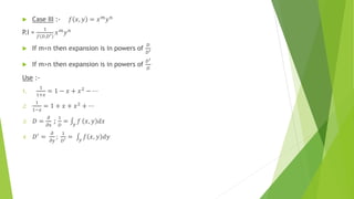 Higherorder non homogeneous partial differrential equations (Maths 3) Power Point representation ...