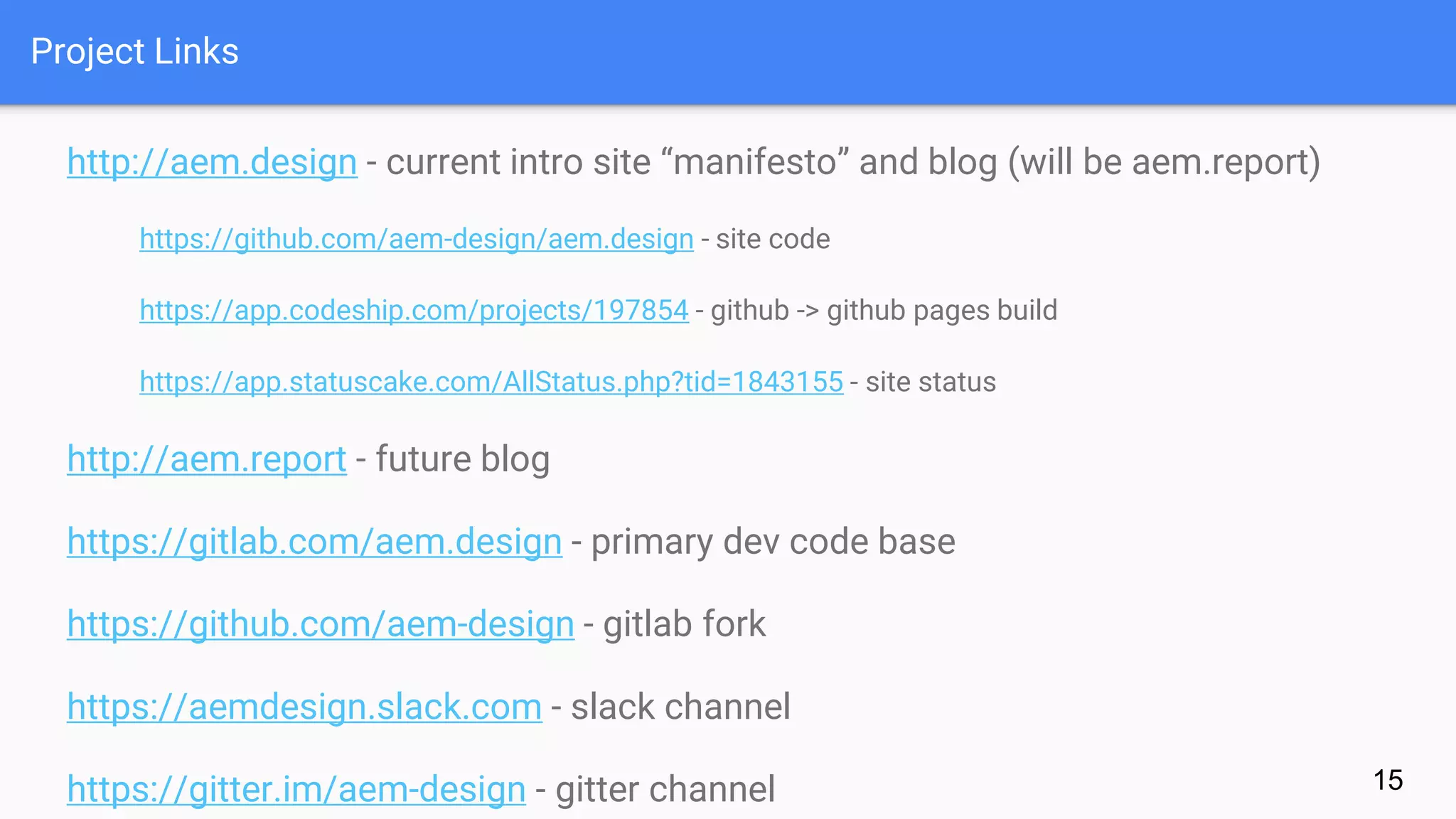 AEM.Design - Project Introduction | PPT