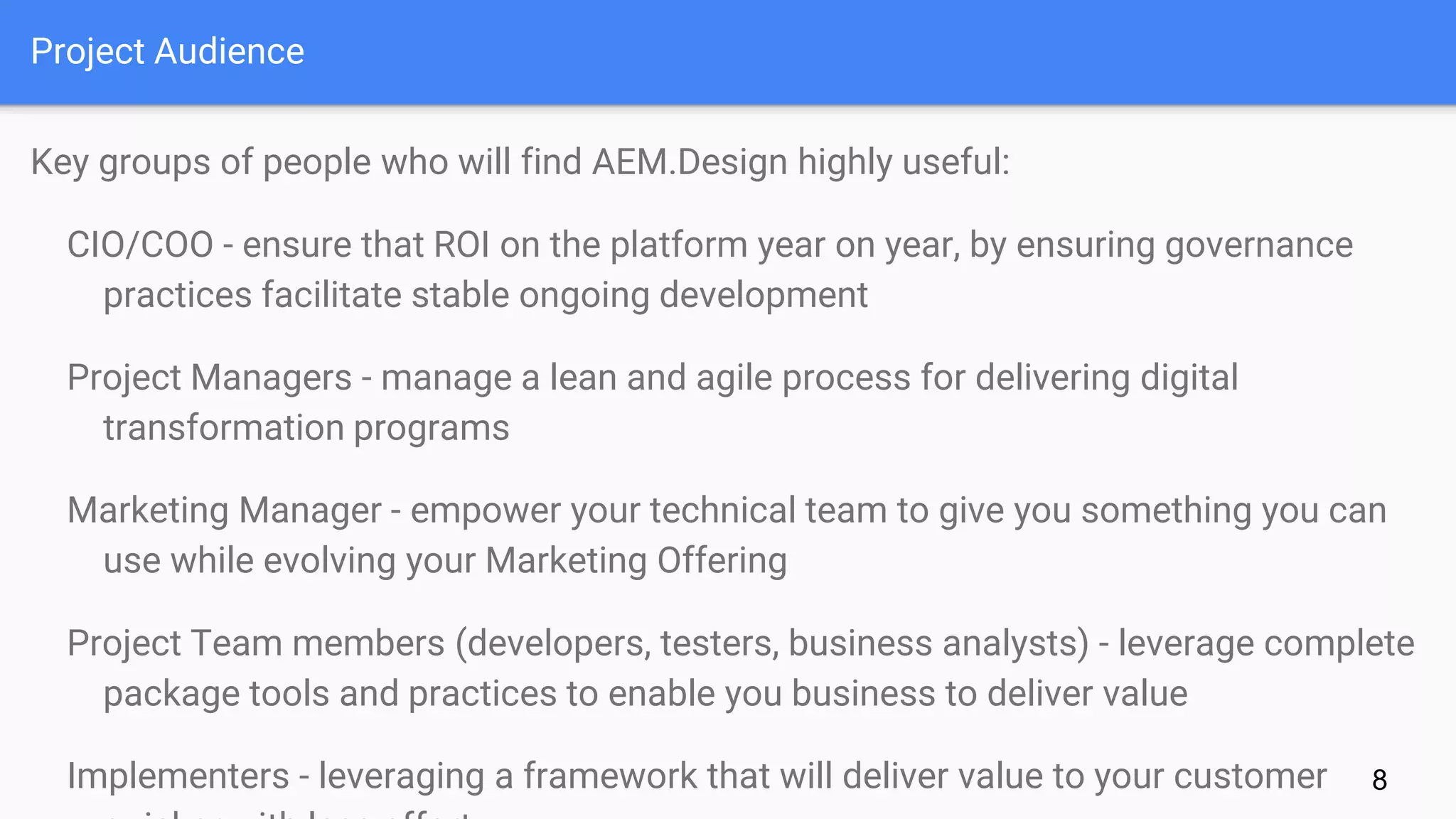 AEM.Design - Project Introduction | PPT | Free Download