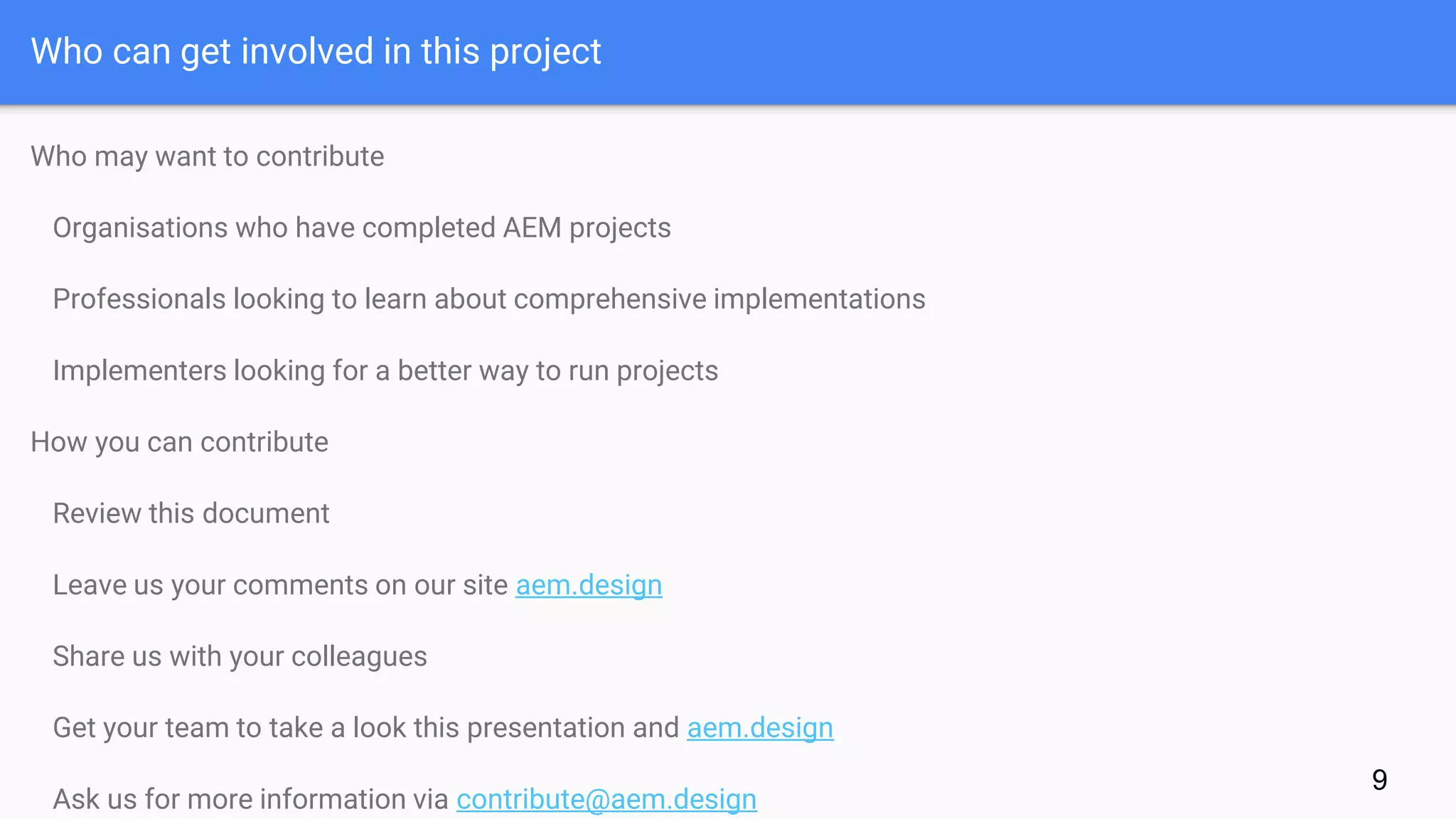 AEM.Design - Project Introduction | PPT