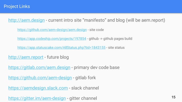 AEM.Design - Project Introduction | PPT