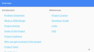AEM.Design - Project Introduction | PPT