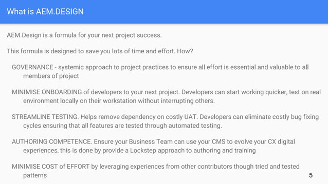 AEM.Design - Project Introduction | PPT