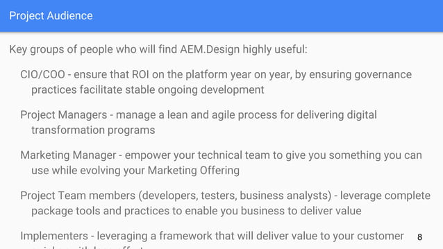 AEM.Design - Project Introduction | PPT
