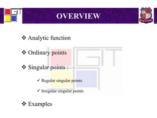 Analytic Function of Power Series | PPT