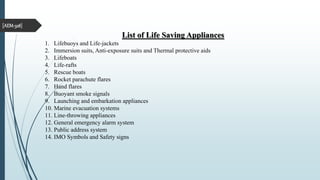 Life Saving Appliances and first aid at sea | PPTX