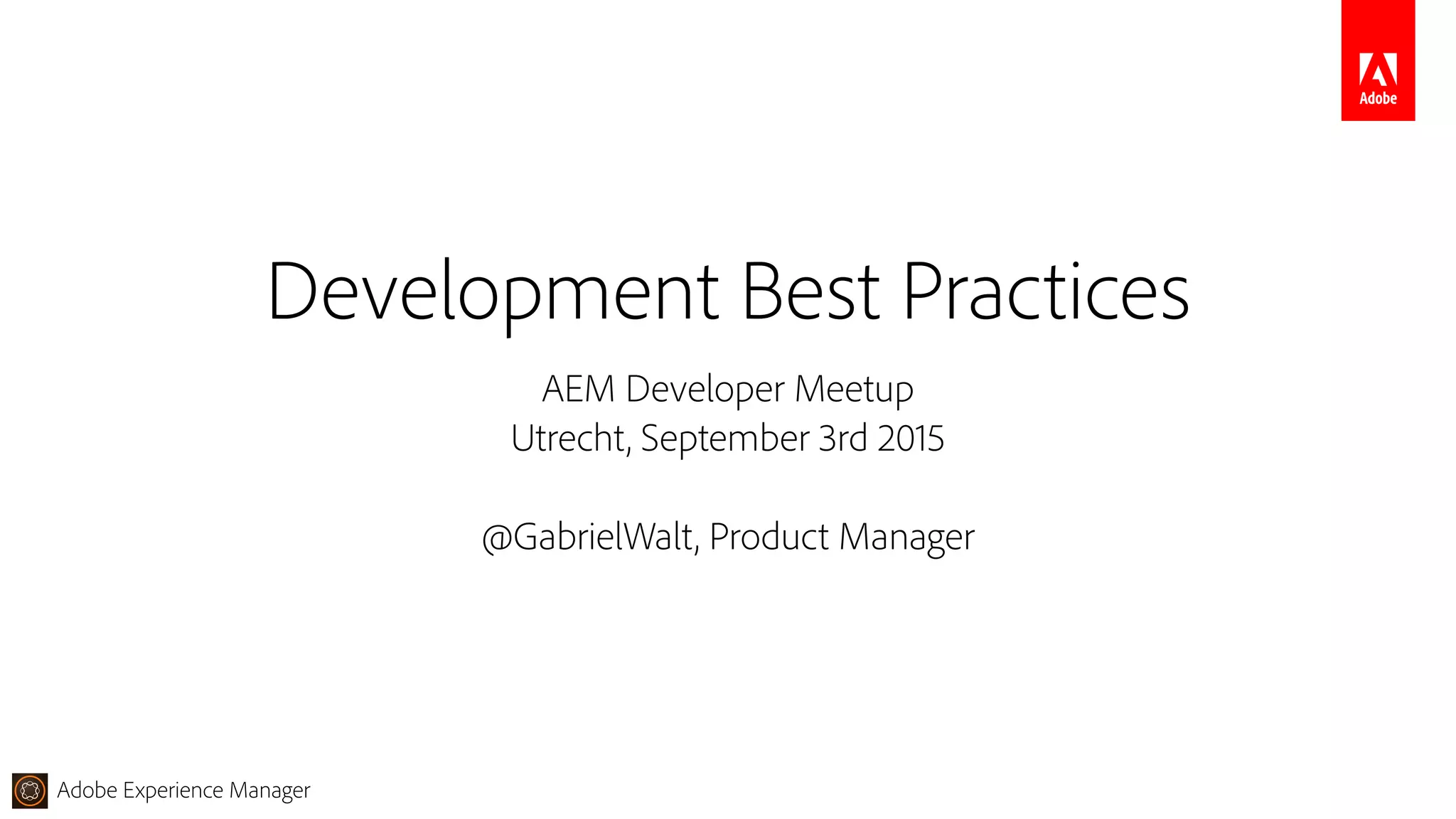 AEM Best Practices for Component Development | PDF | Web Design and HTML | Internet