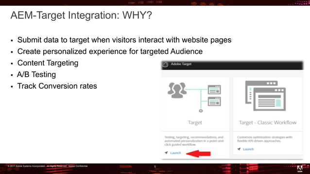 AEM target Integration | PPTX | Operating Systems | Computer Software and Applications