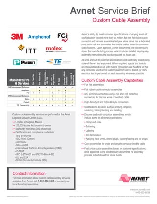Avnet Service Brief: Commercial Interconnect Assembly | PDF