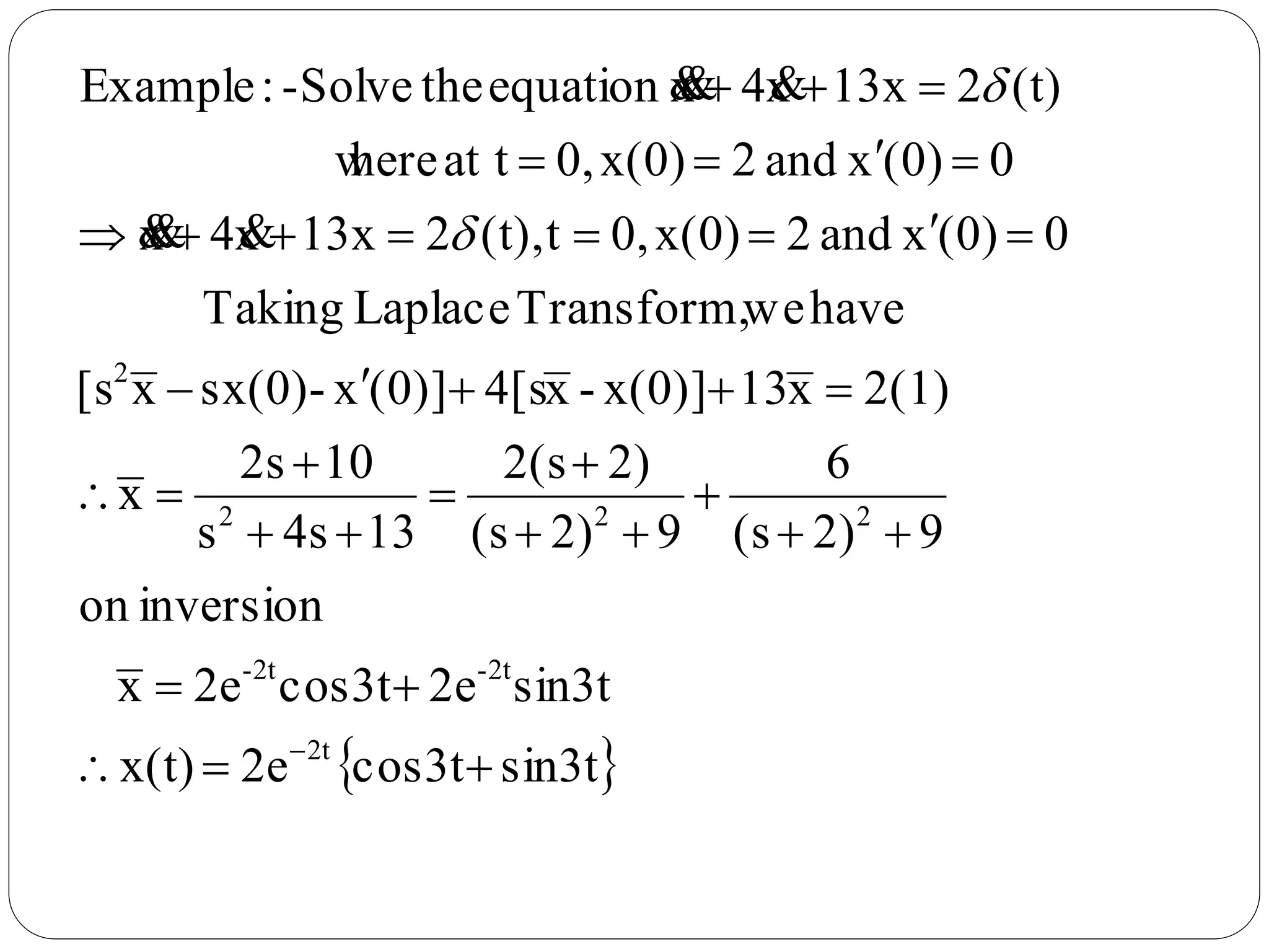 Laplace Transform And Its Applications | PPTX