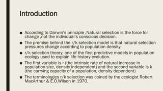 R and K selection in aquatic ecology | PDF