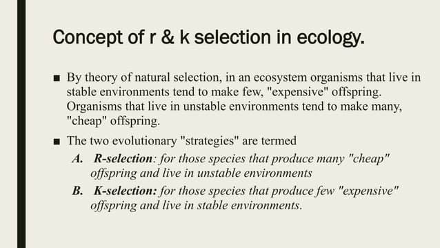 R and K selection in aquatic ecology | PDF | Biological Sciences | Science