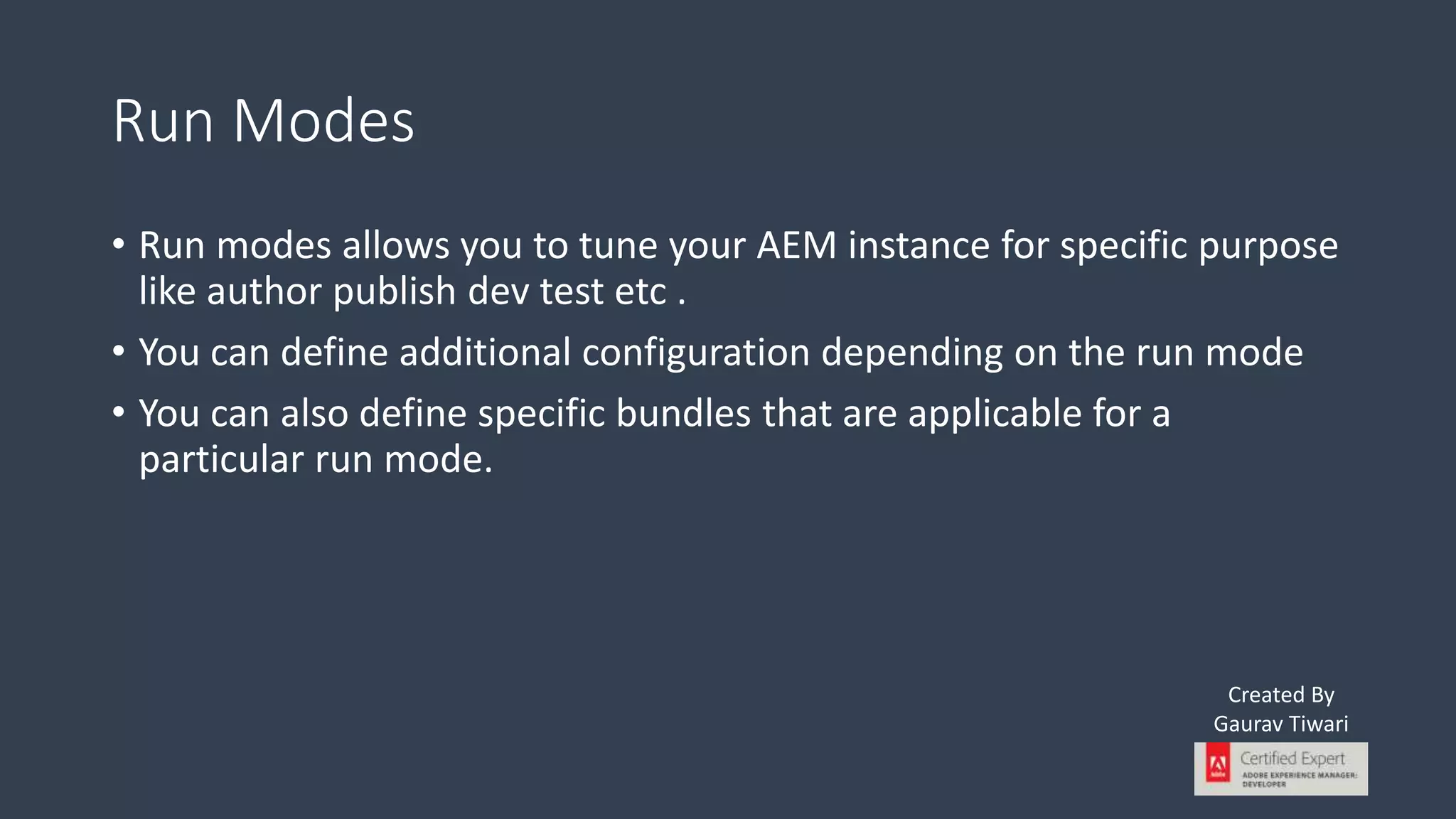 Aem run modes | PPTX