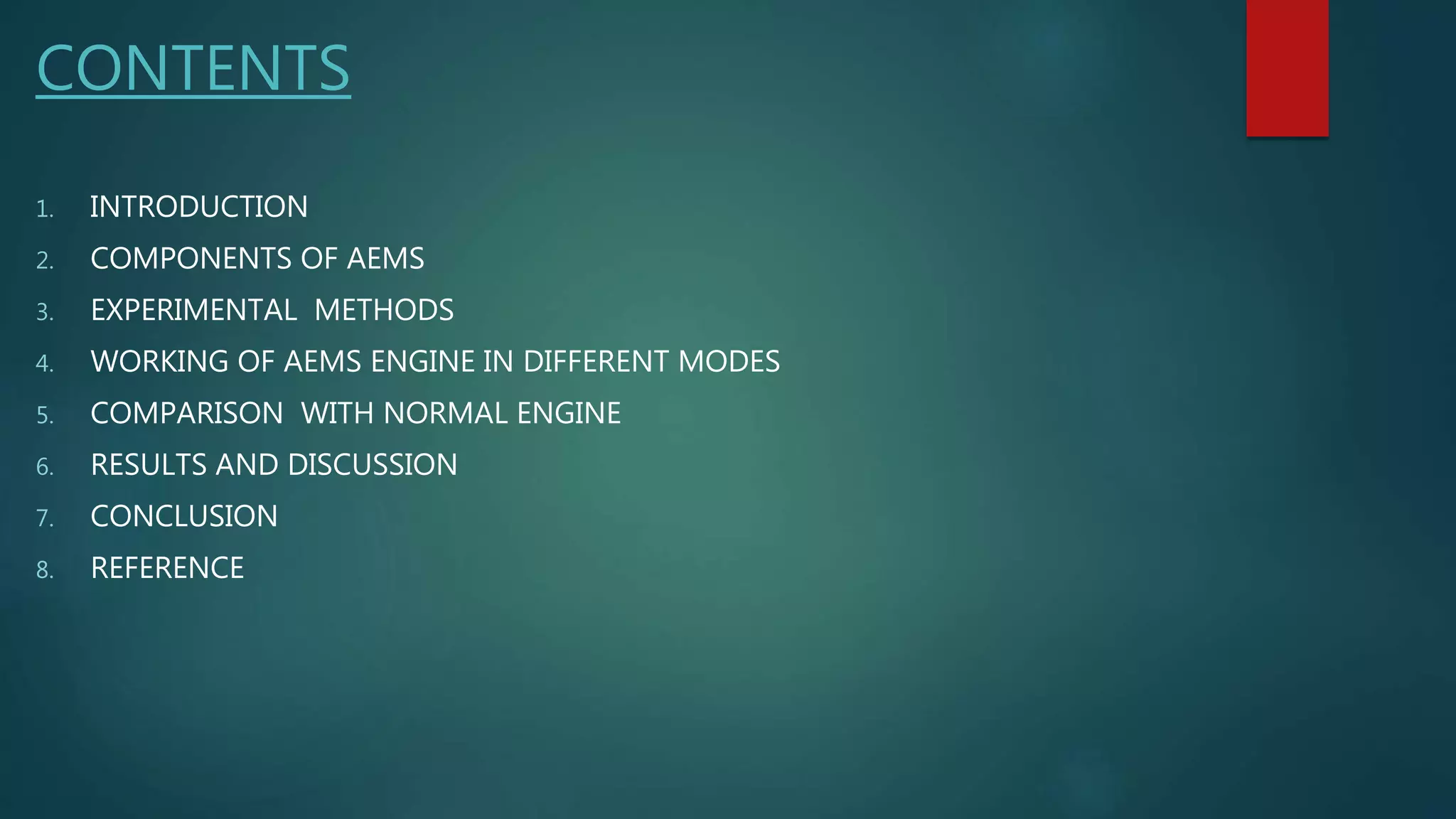 Advanced Engine Management System | PPTX