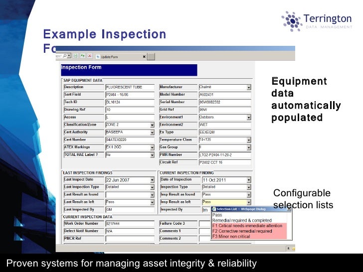 Ex Inspection Software