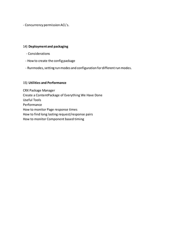 Aem Training Tutorials for Beginners | DOCX