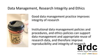 Data Management, Research Integrity and Ethics | PPTX | Databases ...