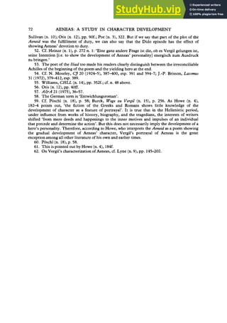 Aeneas A Study In Character Development | PDF