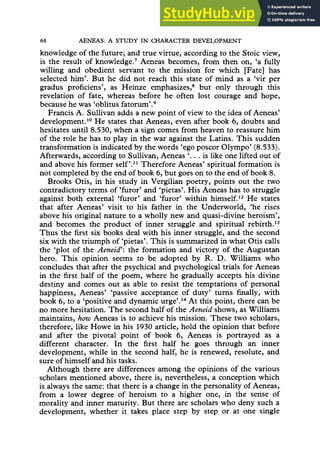 Aeneas A Study In Character Development | PDF