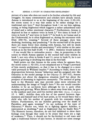 Aeneas A Study In Character Development | PDF