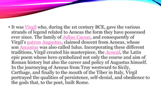 aeneas by virgil grade10.pptx | Sci-fi and Fantasy | Hobbies & Interests